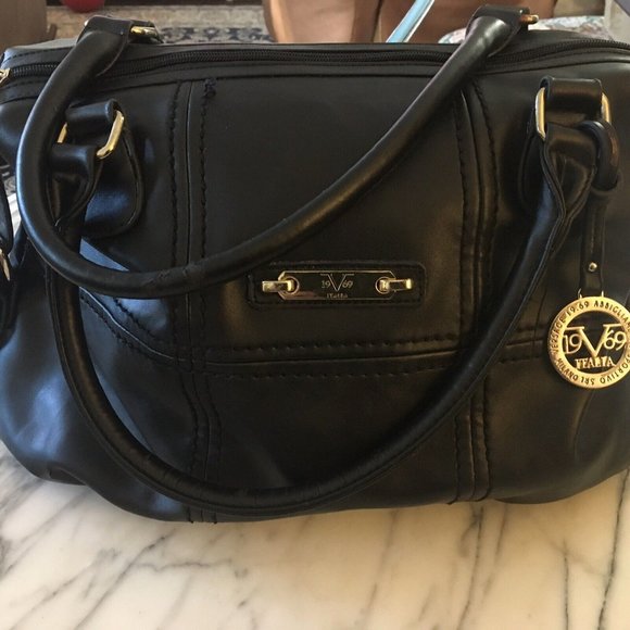 Versace | Bags | Authentic Versace Black Hobo Handbag Shoulder | Poshmark